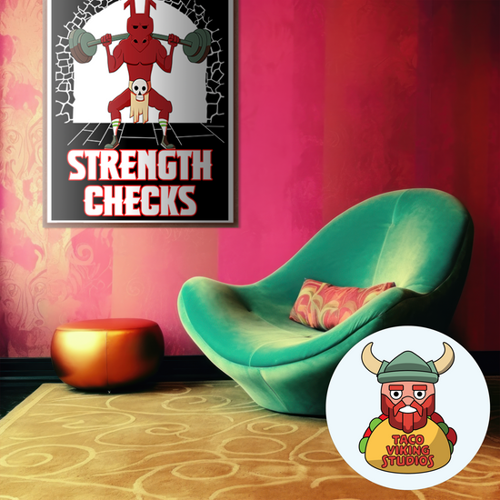 "Strength Checks" Art Print – Taco Viking Studios