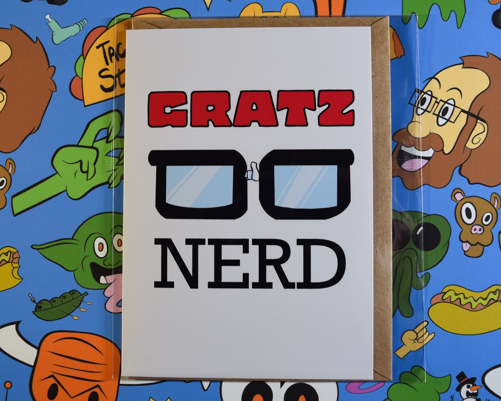 "Gratz Nerd" Graduation Card – Taco Viking Studios