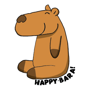 Happy-Bara Sticker – Taco Viking Studios