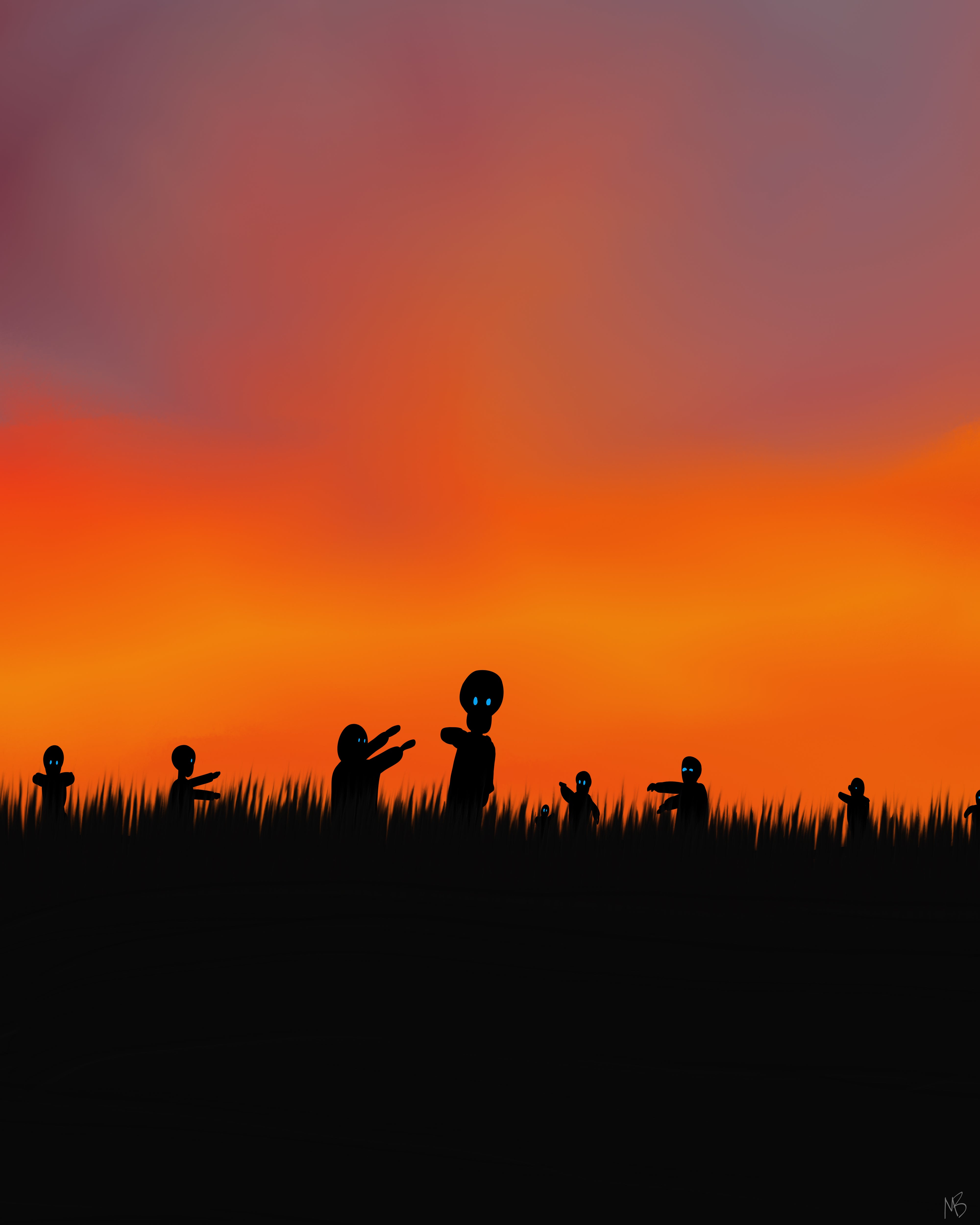 "Zombie Sunset" Art Print – Taco Viking Studios