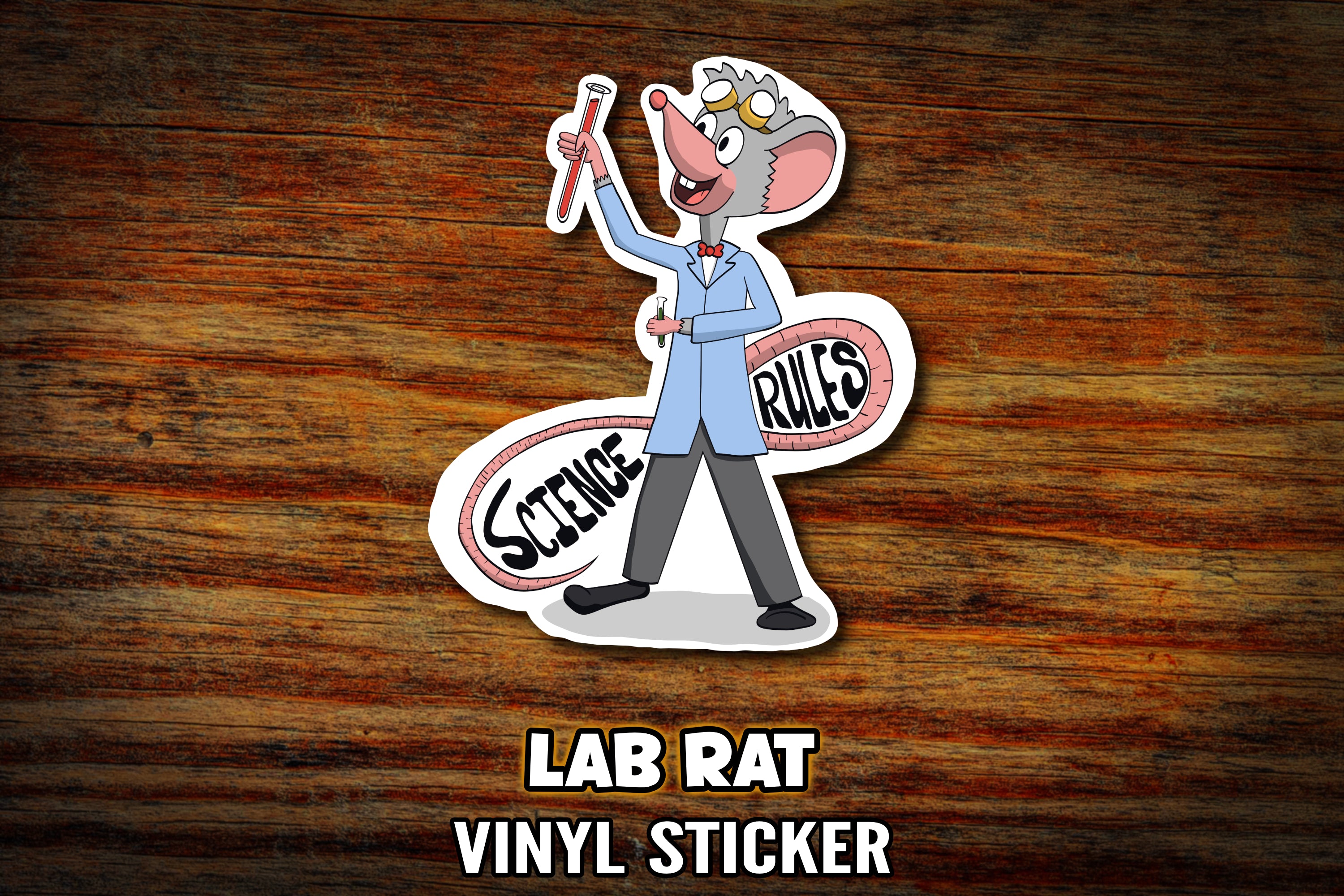 "Lab Rat" Vinyl Sticker – Taco Viking Studios